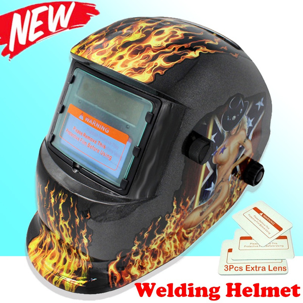 Pro Solar Auto Darkening Welding Helmet Arc Welder Helmet Adjustable ...