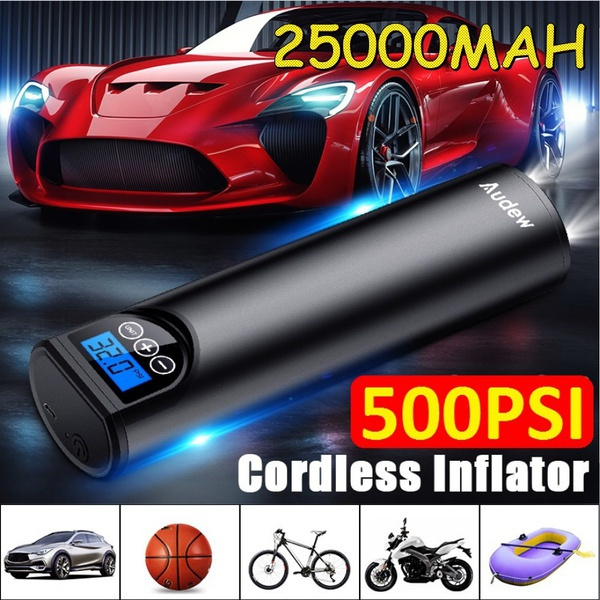 Audew 12V 500PSI 25000MAH Tyre Inflator Cordless Portable Compressor ...