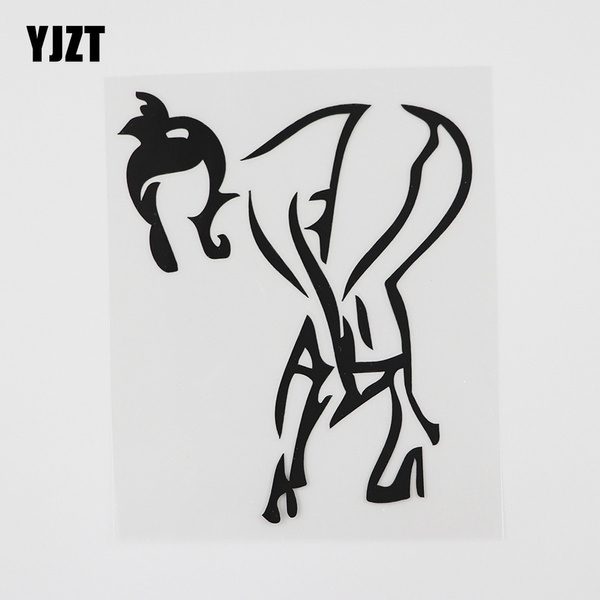 Yjzt 10 9cmx13 4cm Hot Sexy Striptease Girl Woman Decal Vinyl Car