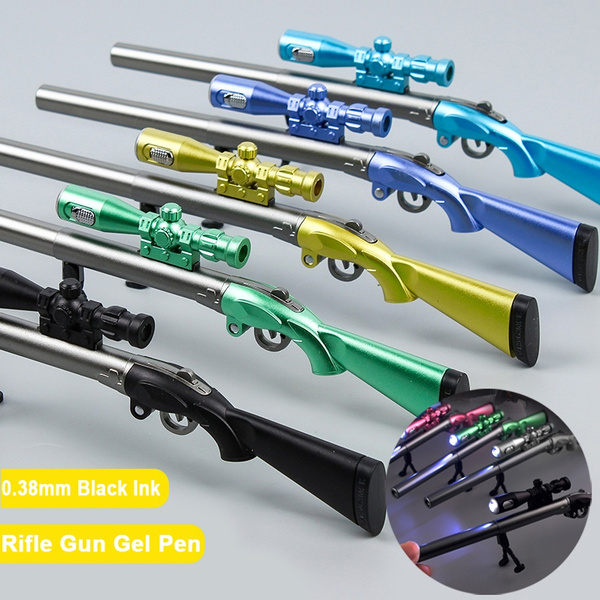 Creative Rifle Gun Moldel Gel Pen with LED Light 0.38mm Neutral Pen ...
