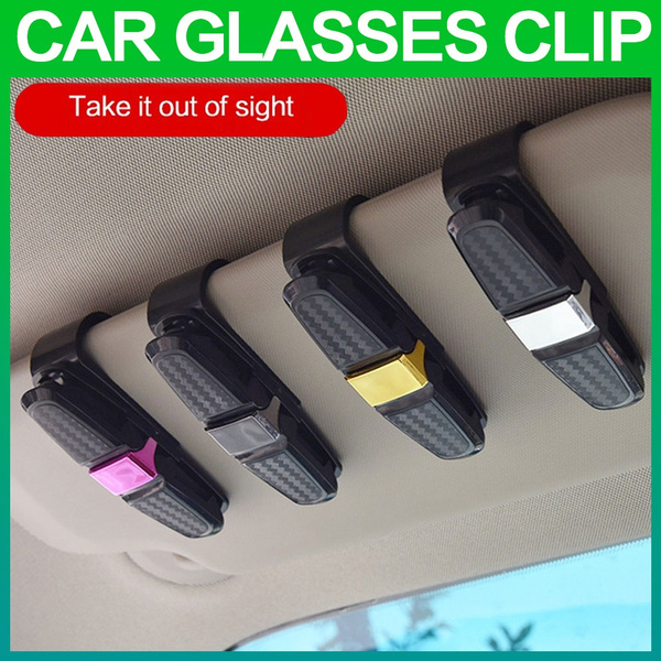 Newest Car Sun Visor Glasses Holder Multi-Function Clips Car ...