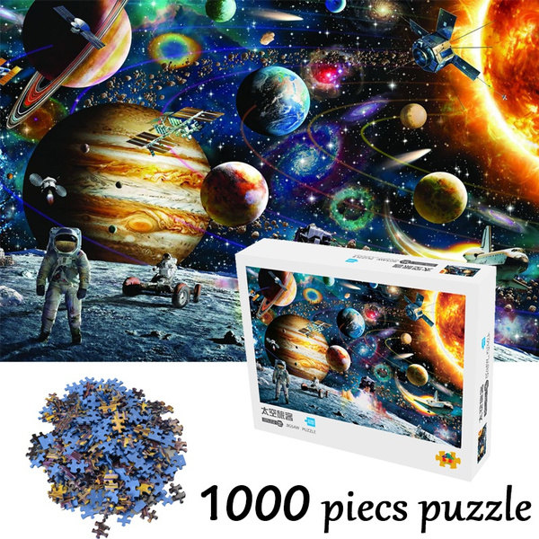 1000 Pieces Puzzle Space Puzzle Paper Solar System Outer Space Jigsaw ...