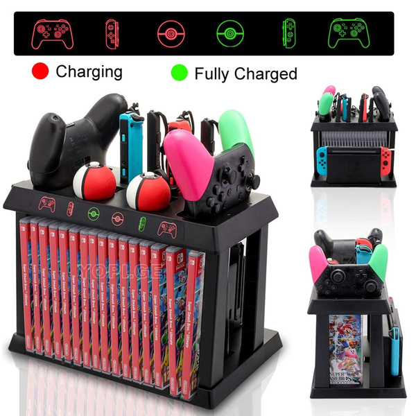 New Nintendos Switch Charging Dock Charger Storage Stand for NS Switch ...