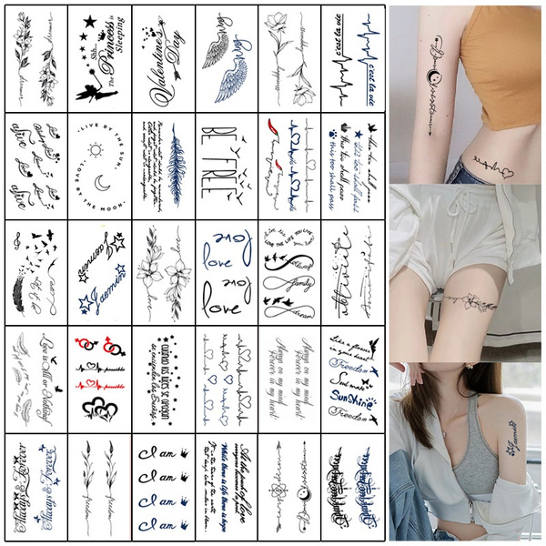 Waterproof Lasting Small Fresh Tattoo Stickers for Men and Women's ...