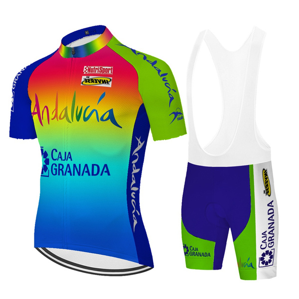 Spain ANDALUCIA team cycling jersey set men cycling suit 20D gel pad ...