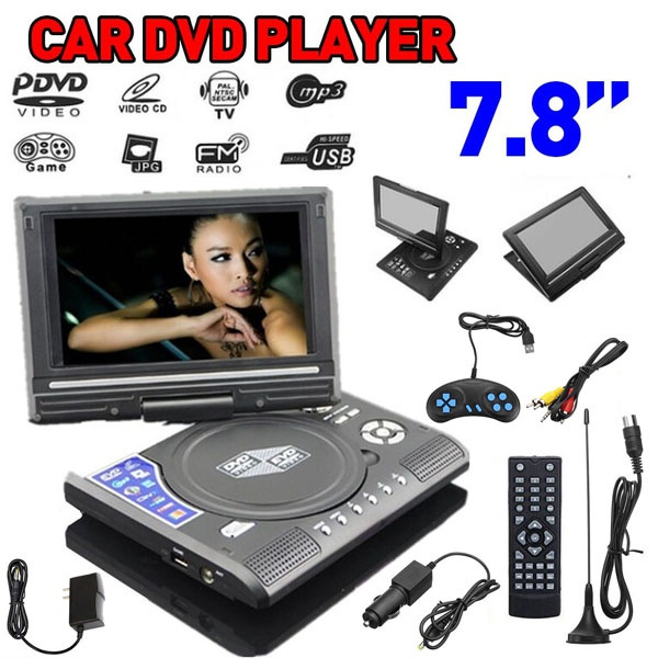 7.8 Inch 16:9 Widescreen 270° Rotatable LCD Screen Home Car TV DVD ...