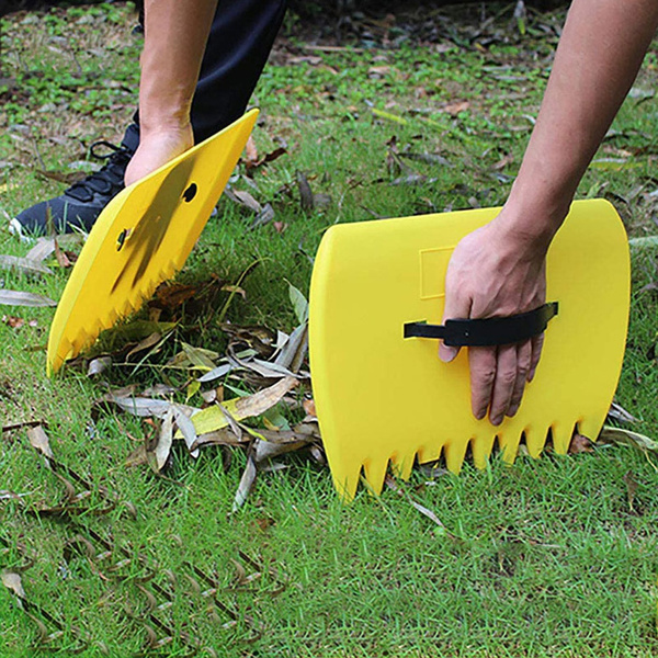Yellow Garden Yard Leaf Scoops Leaf Collector Grabs Grass Grabbers ...