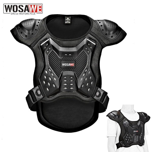 WOSAWE RACING Adult Black Chest Protector MX Motocross Off Road Dirt ...
