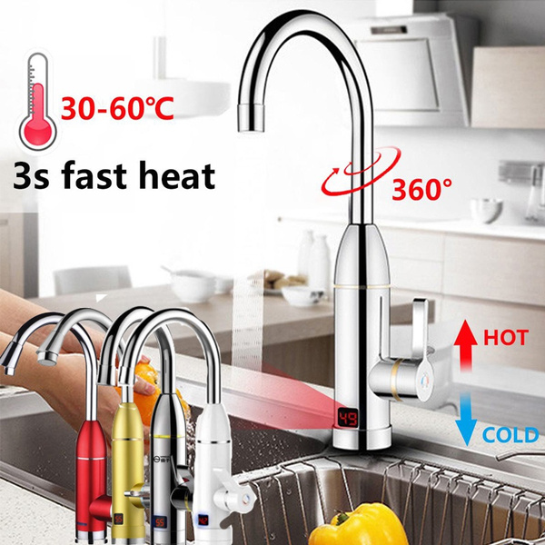 Electric Kitchen Instant Heating Faucet Heater Hot Cold Dual-use ...