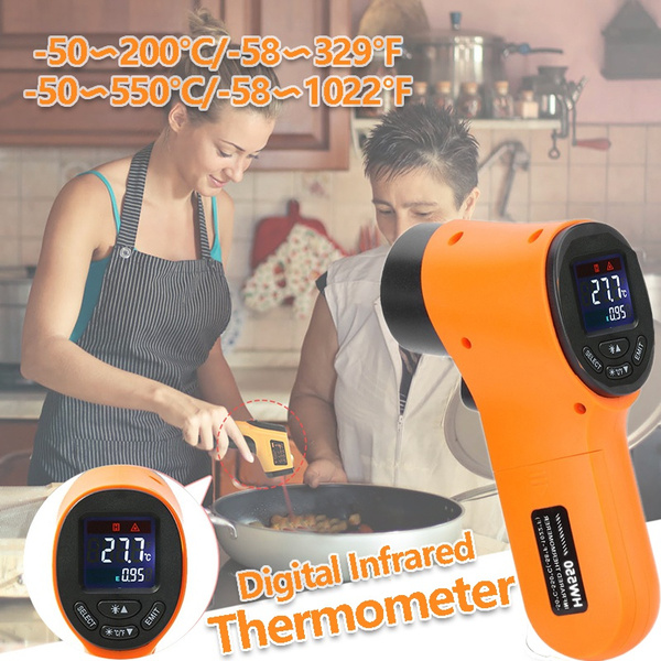 Portable Handheld Non-Contact LCD Display Thermometer BBQ Meat Milk ...