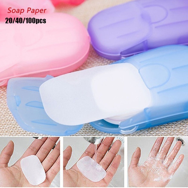 Multicolor Portable Home Bath Washing Hand Paper Soap Flakes Travel ...