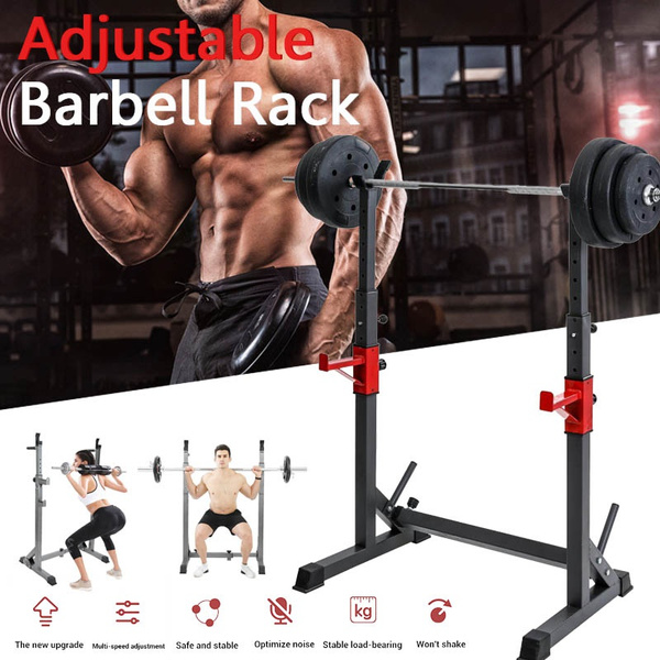 Home/Gym Adjustable Steel Squat Rack Universal Barbell Rack ...