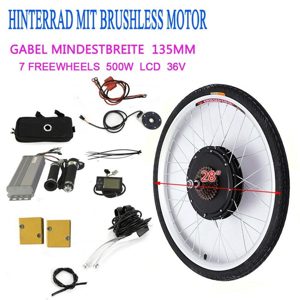 LCD Electric Bicycle Wheel Bike 28" Front Rear Wheel 500W Conversion ...
