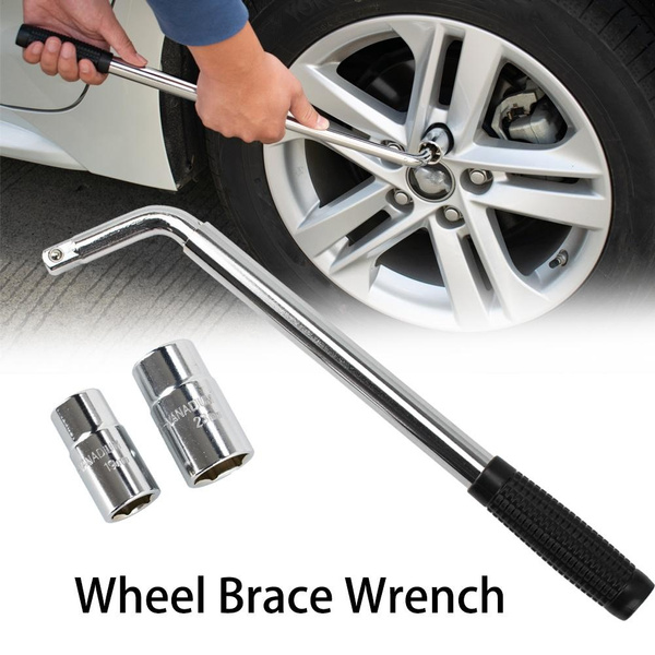 Telescoping Car Wheel Tire Tyre Brace Wrench Spanner Lug L-Type Sockets ...
