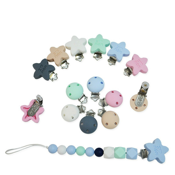 1Pcs silicone Baby Pacifier Clips Holder Cute Infant Soother Clasps ...