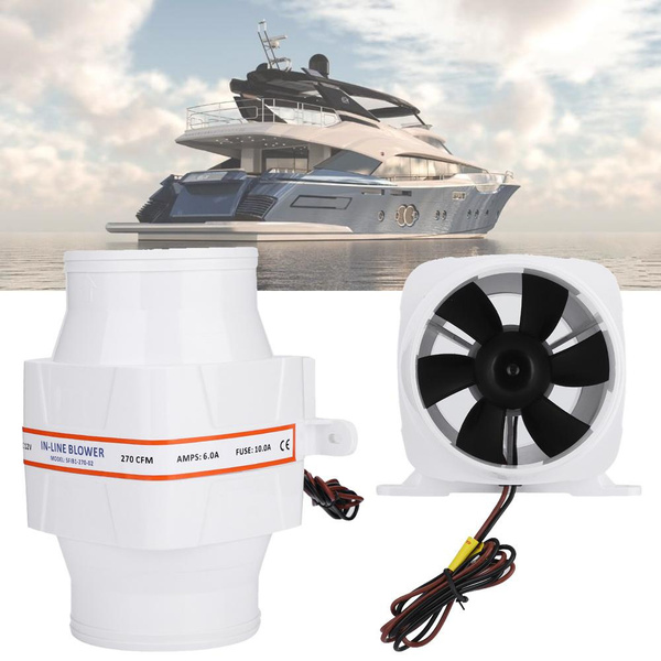 4Inch In Line Marine Bilge Blower Strong Ventilation Fan Marine ...