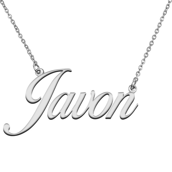 Javon Name Necklace Engraved for Girlfriend Her Women | Wish