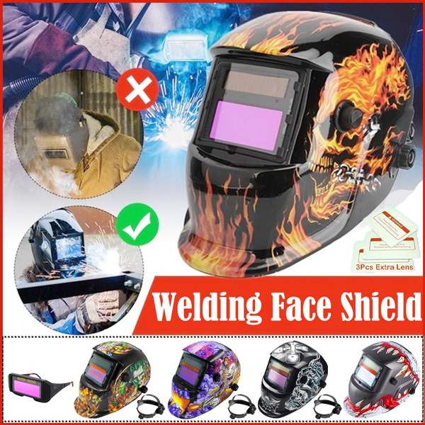 2021 New Welding Protection Face Shield Solar Auto Darkening Welding ...