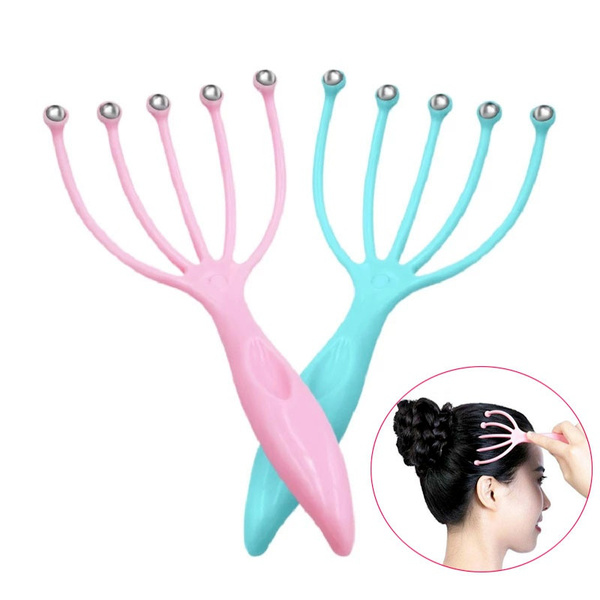 Head Massager Five Finger Ball Plastic Scalp Massager Relieve Pressure