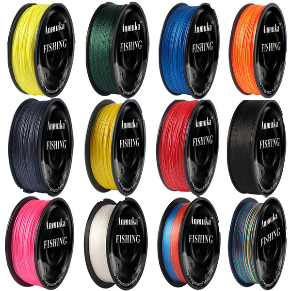 100M 4 Strands Multi-Color PE Braided Fish Line Strong Multifilament ...