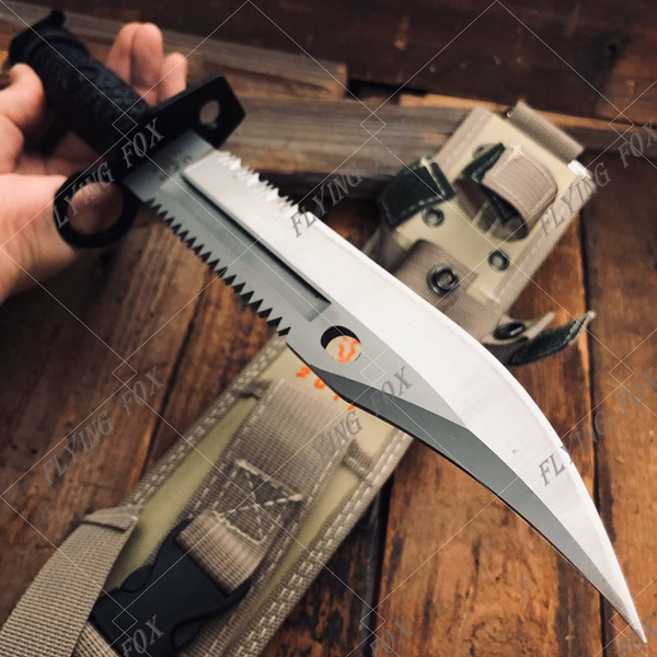 13 Inches Military Tactical Design Classic Serrated Rambo Knife Dagger ...