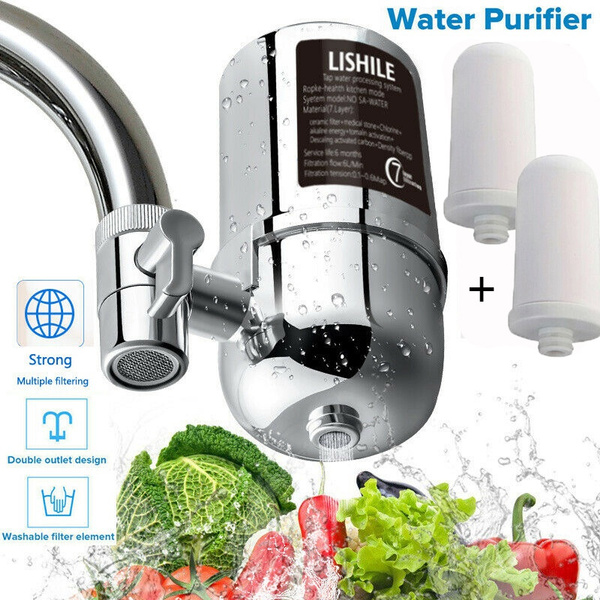 Faucet Water Filter for Kitchen Sink or Bathroom Mount Filtration Tap ...