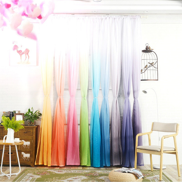 Simple gradual change window screen balcony living room bedroom ...