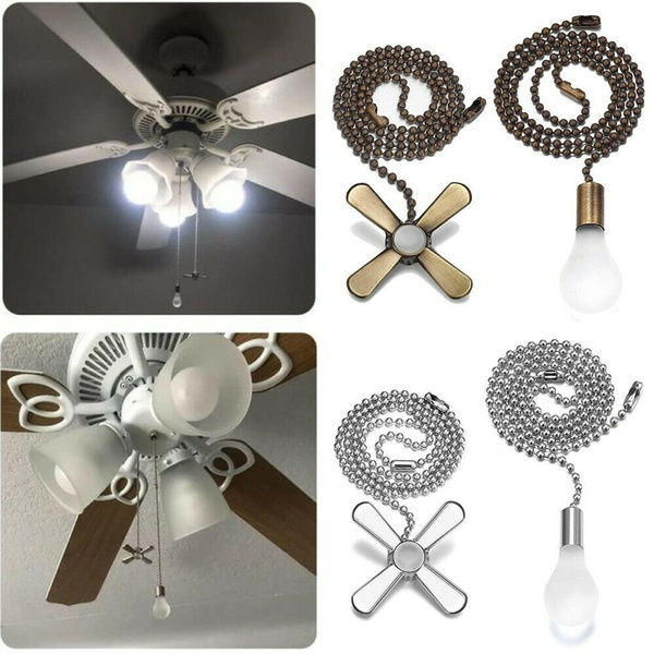 12" Copper Beaded Pull Chain Extension Replacement Ceiling Fan Cord ...