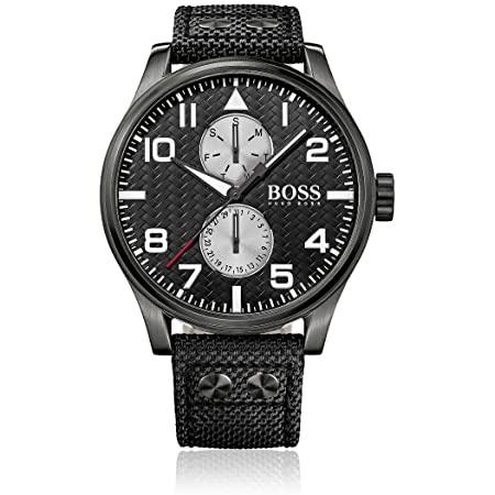 Hugo Boss 1513086 Analogue Display and Nylon Strap Quartz Men's Watch ...