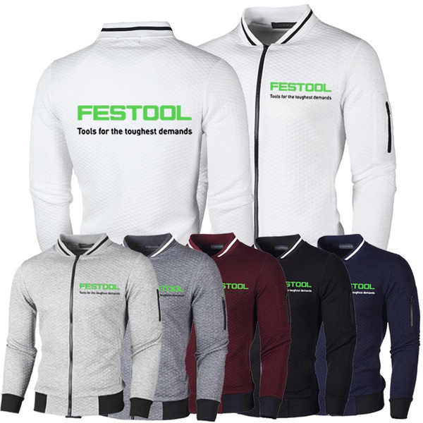 New Men Hoodies Sweatshirt Hoody FESTOOL Print Zipper Hooded Jacket Men ...