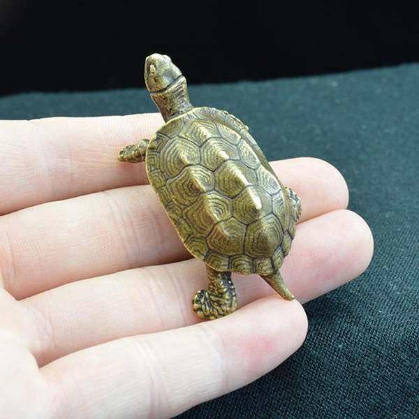 Pure Copper Tortoise Ornaments Tabletop Tea Pet Small Tortoise ...