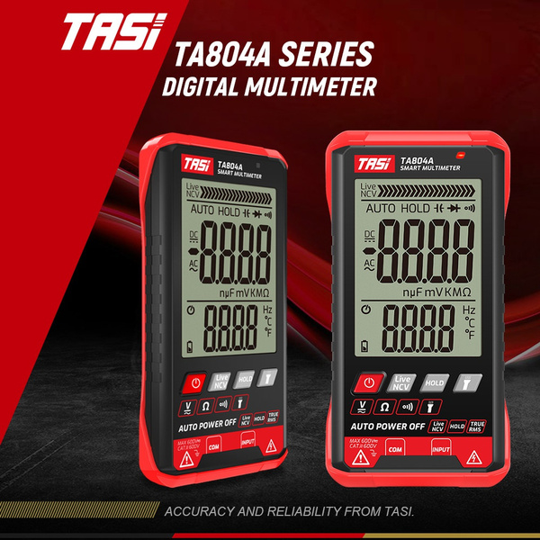 TASI TA804A/TA801A Digital Multimeter Professional Auto Tester True RMS ...