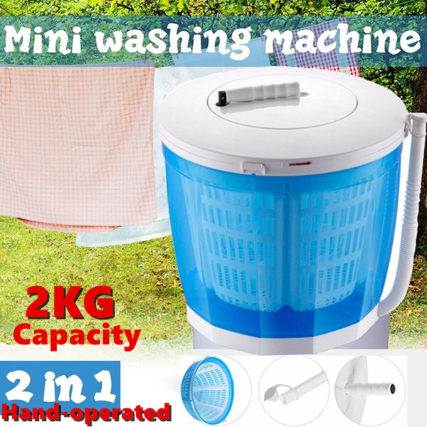 2 IN 1 Portable Washing Machine, Hand-operated Mini Washing Machine ...