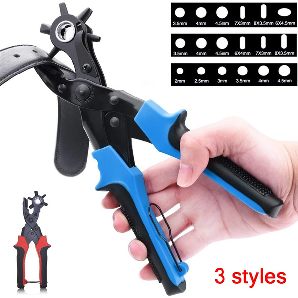 3 Types Punch Plier Hole Punching Machine Round Hole Perforator Tool ...