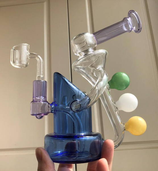 High circulation purple Recycler Oil Dab Rigs Tornado Female Water ...