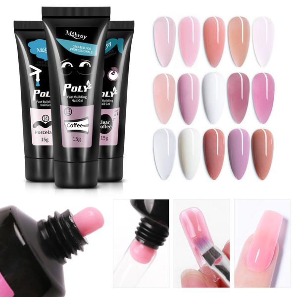 Poly Nail Gel For Extension 15ML Nail Tip Extension UV Color Gel Nail ...