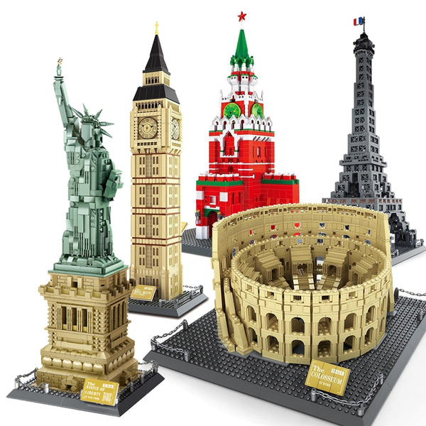 World Landmarks Architecture Modular Building Blocks Set 100% ...