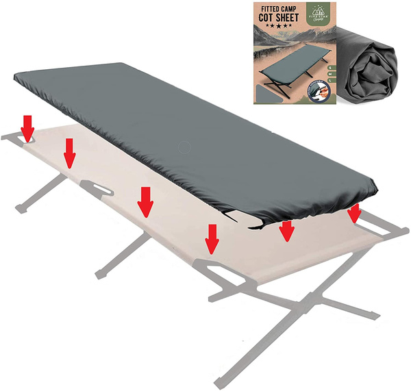 Fitted Camping Cot Sheet for Adult Sleeping Cots. Camping Bedding That fits Most Army cots ...