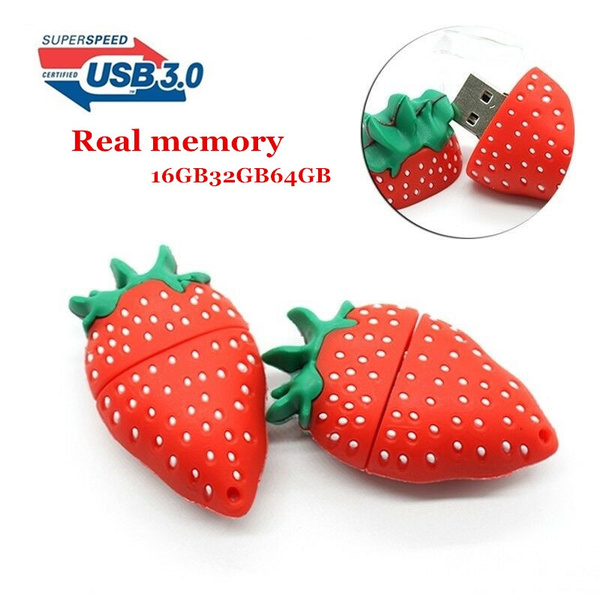 Wholesale Cute Strawberry Cartoon Fruits USB3.0 16GB-64GB Flash drive ...