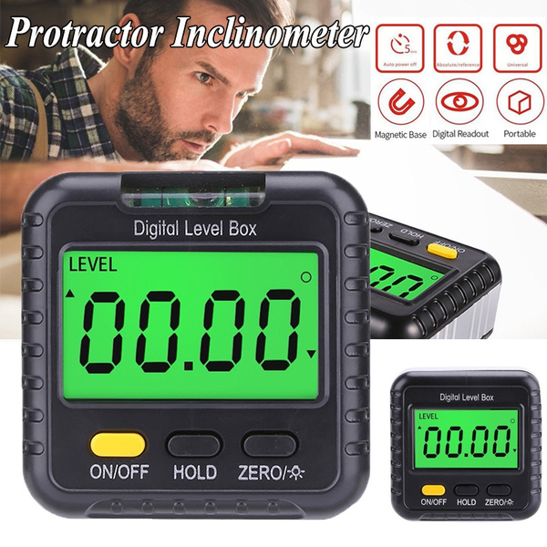 Digital Protractor Inclinometer 360˚ Rotation Angle Protractor Level ...
