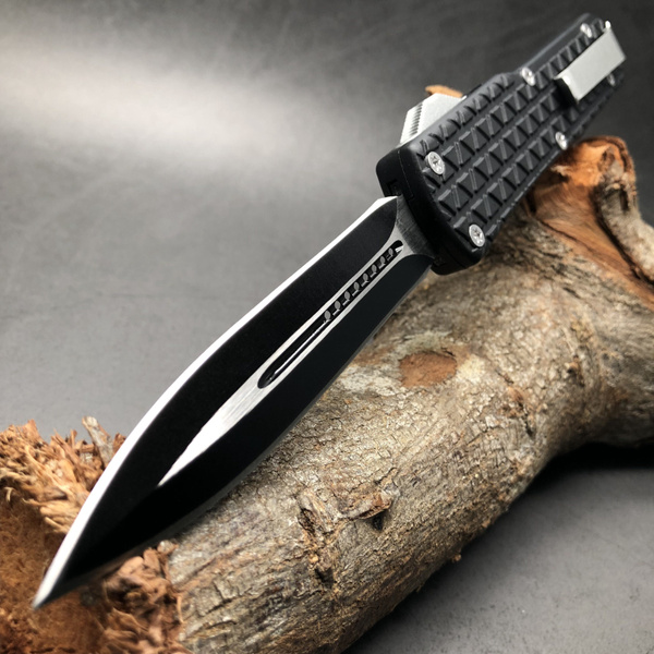 Double Action Switchblade Spring Knife OTF Knife Outdoor Hunting ...