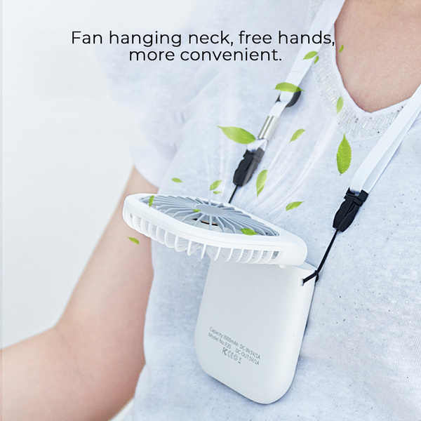 USB Portable Halter Fan Hands Free Neck Fan Hanging Mini Sports Fans ...