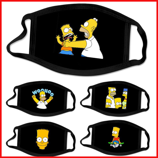 Simpsons Face Mask Cartoon The Simpsons Masks | Wish