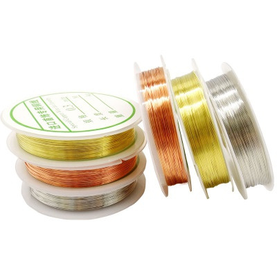 1 Roll Sturdy Gold Alloy Copper Wire Dia 0.2/0.3/0.4/0.5/0.6/0.7/0.8 ...