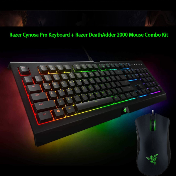 Razer Cynosa Pro Gaming Keyboard + Razer DeathAdder 2000DPI Mouse Combo ...