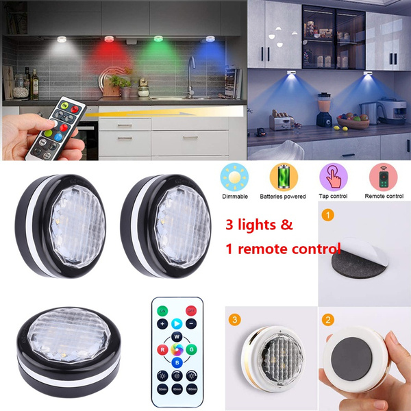 Wireless LED Puck Lights with Remote Control Color Changing Lightings ...