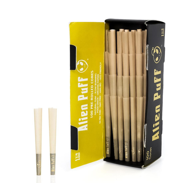 Medium Size Organic pure natural unbleached brown paper Alien Puff pre ...