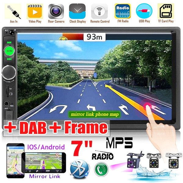 7" Double Din Bluetooth Car Radio HD Touch Screen Car MP5 Player ...