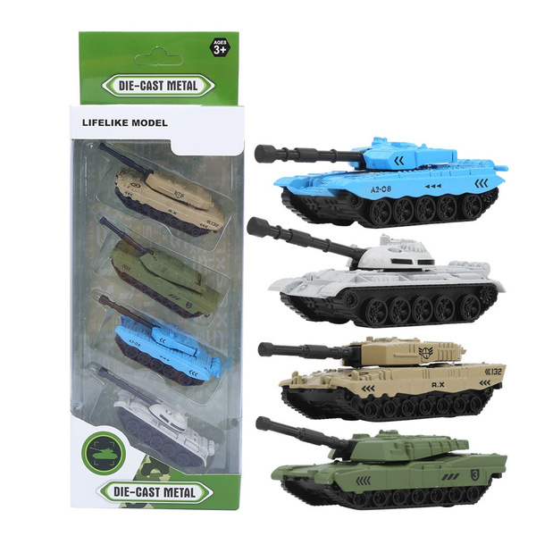 4pcs Alloy Tank Model Highly simulation Decoration Military Tank Model ...