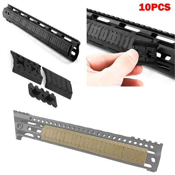 Airsoft M-LOK Rail Cover 10 Piece nylon Mlok Handguard Cover fit Rail ...